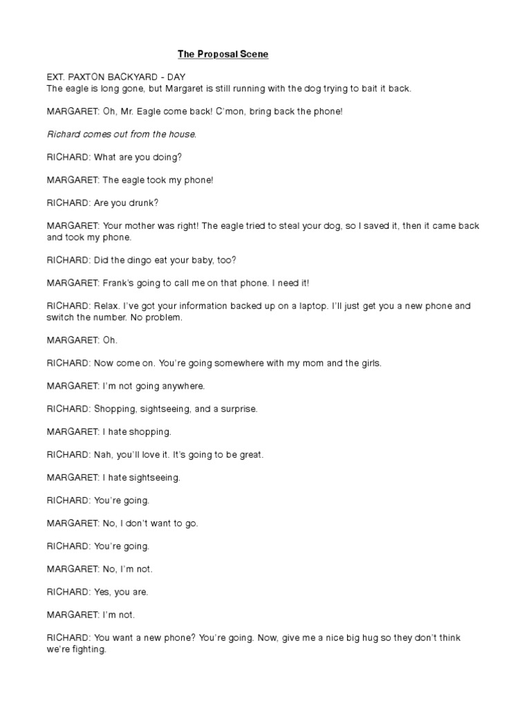 The Proposal Scene | PDF
