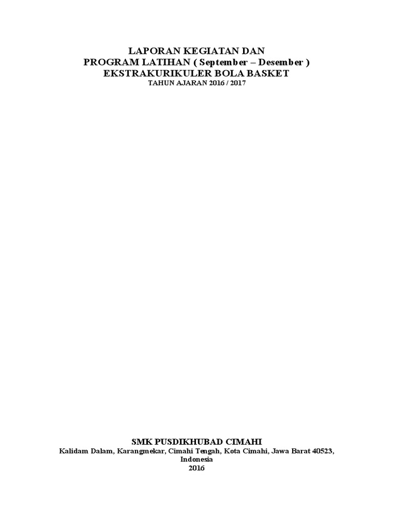 Program Latihan Bola Basket | PDF