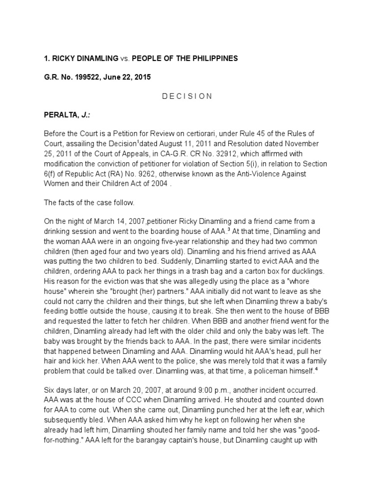 Ricky Dinamling Anti-Violence Case Review | PDF | Victimology | Violence