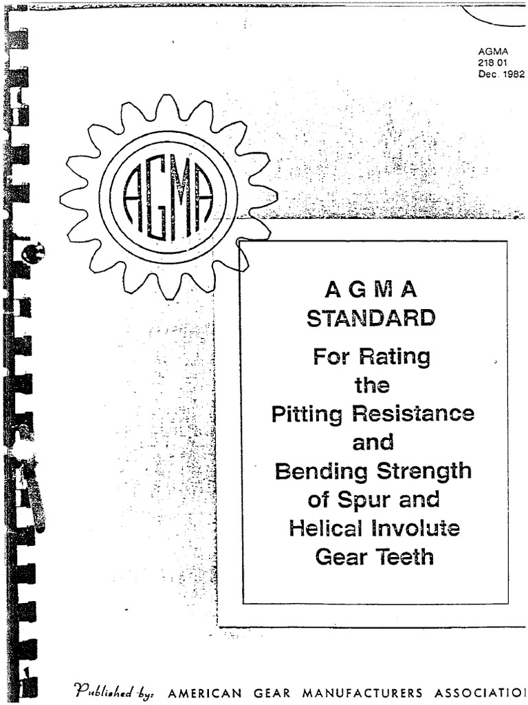 Agma 218 01 PDF | PDF