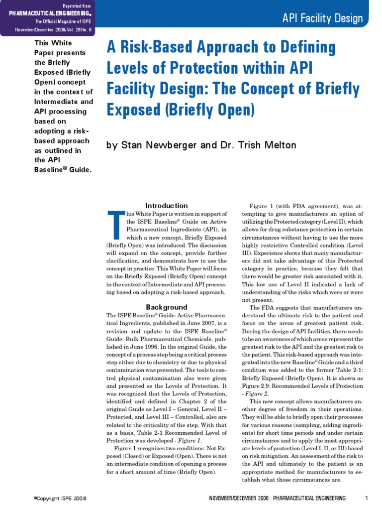 Defining Levels of Protection Within API Facility Design | PDF | Risk ...