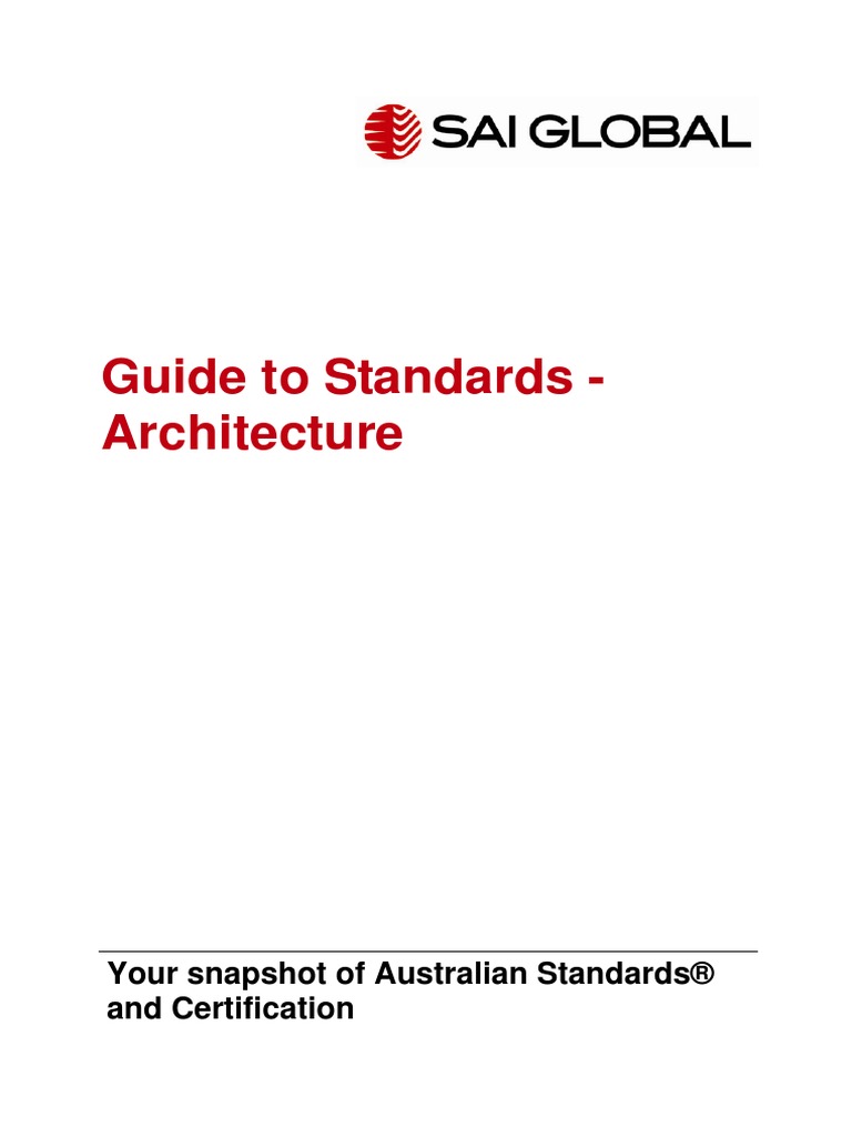 Guide To Standards-Architecture | PDF | Foundation (Engineering) | Concrete