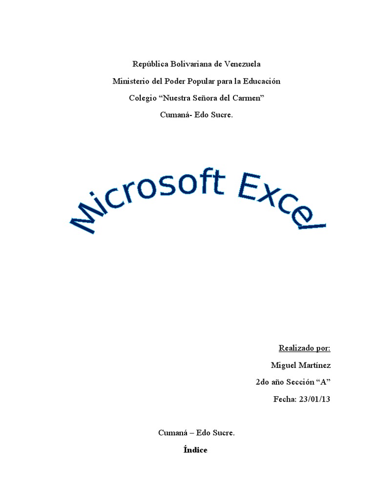 Definición de Microsoft Excel | PDF | Hoja de cálculo | Microsoft Excel