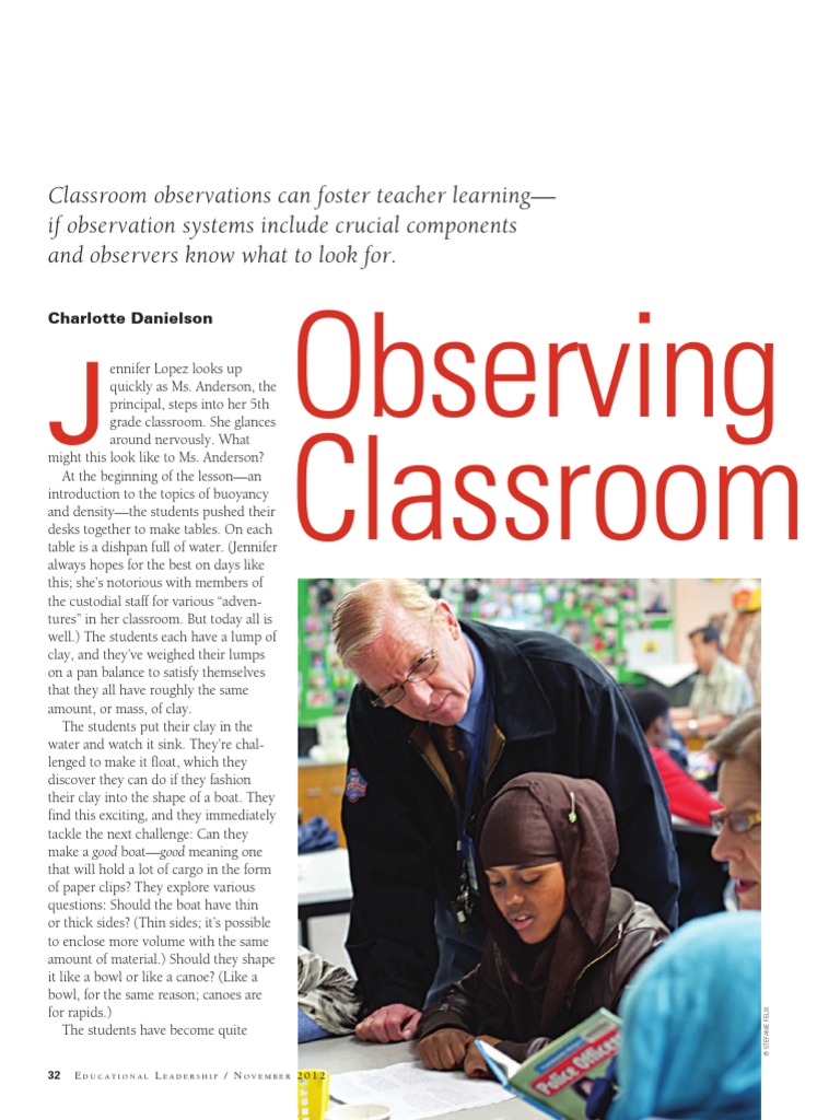 Observing Classroom Practice | PDF | Educational Assessment | Teachers