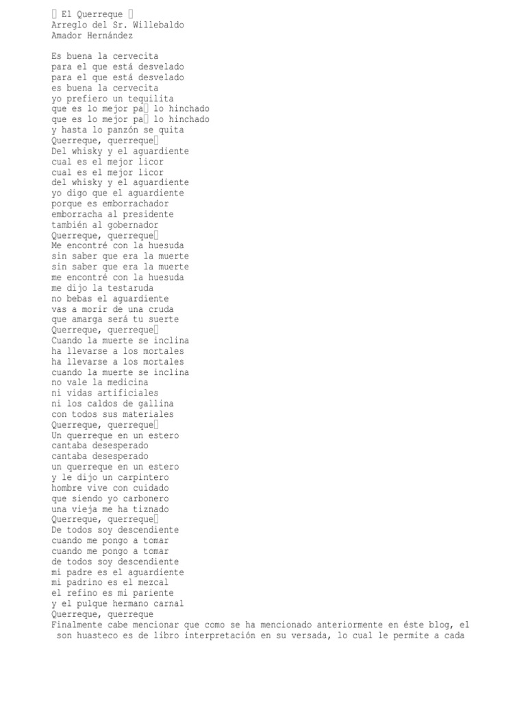 Letra Querreque | PDF | Bebidas