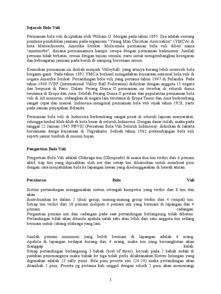 Artikel Bola Voli | PDF