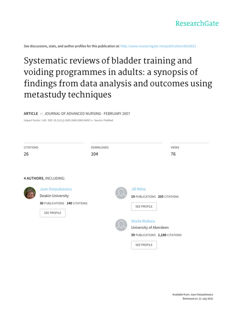 Journal of BT | PDF | Urinary Incontinence | Meta Analysis