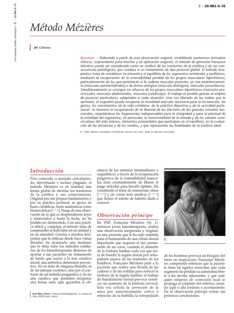 Metodo Mezieres PDF | PDF | Músculo | Anatomía humana