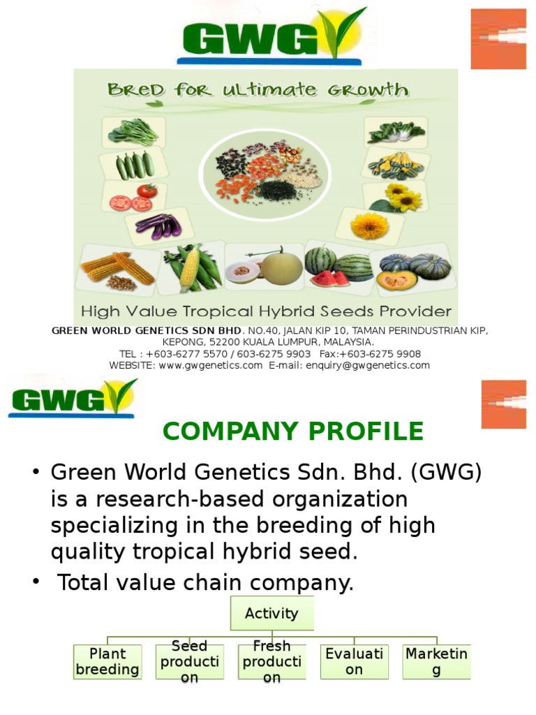 Green World Genetics: A Leader in Tropical Hybrid Seed Breeding and ...