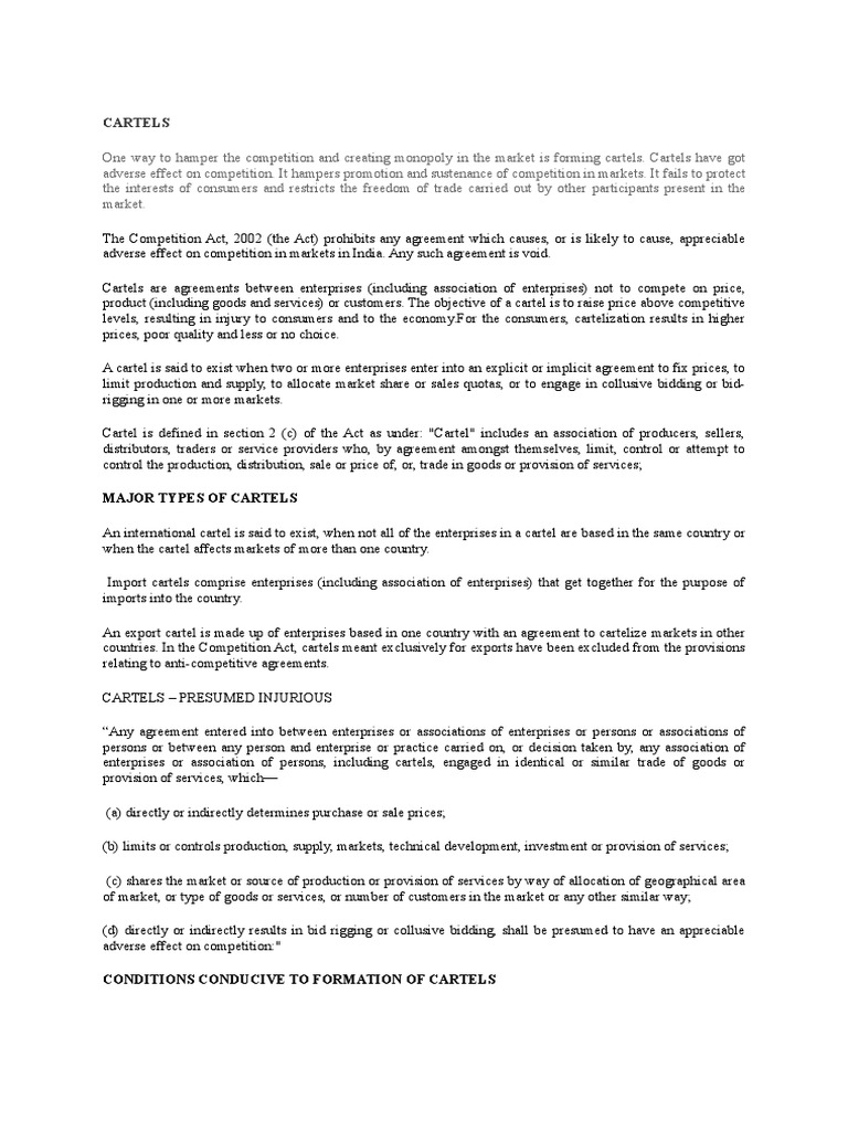 Cartel and Bid-Rigging | PDF | Cartel | Competition
