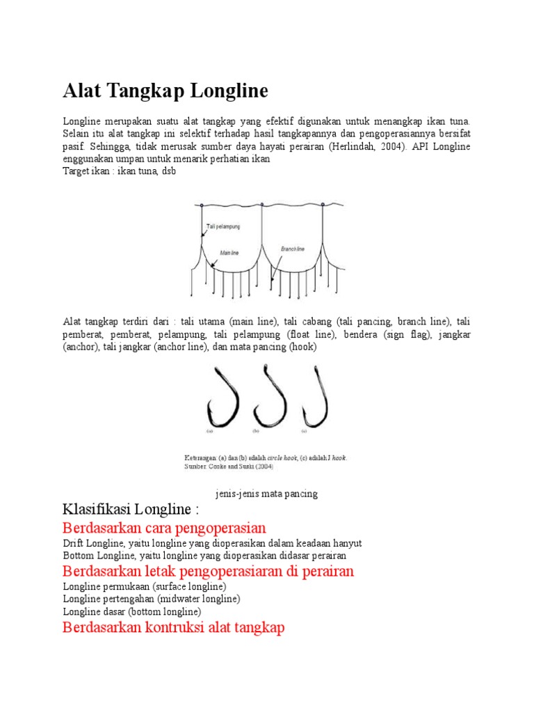 Pengoperasian Alat Tangkap Longline Tuna | PDF