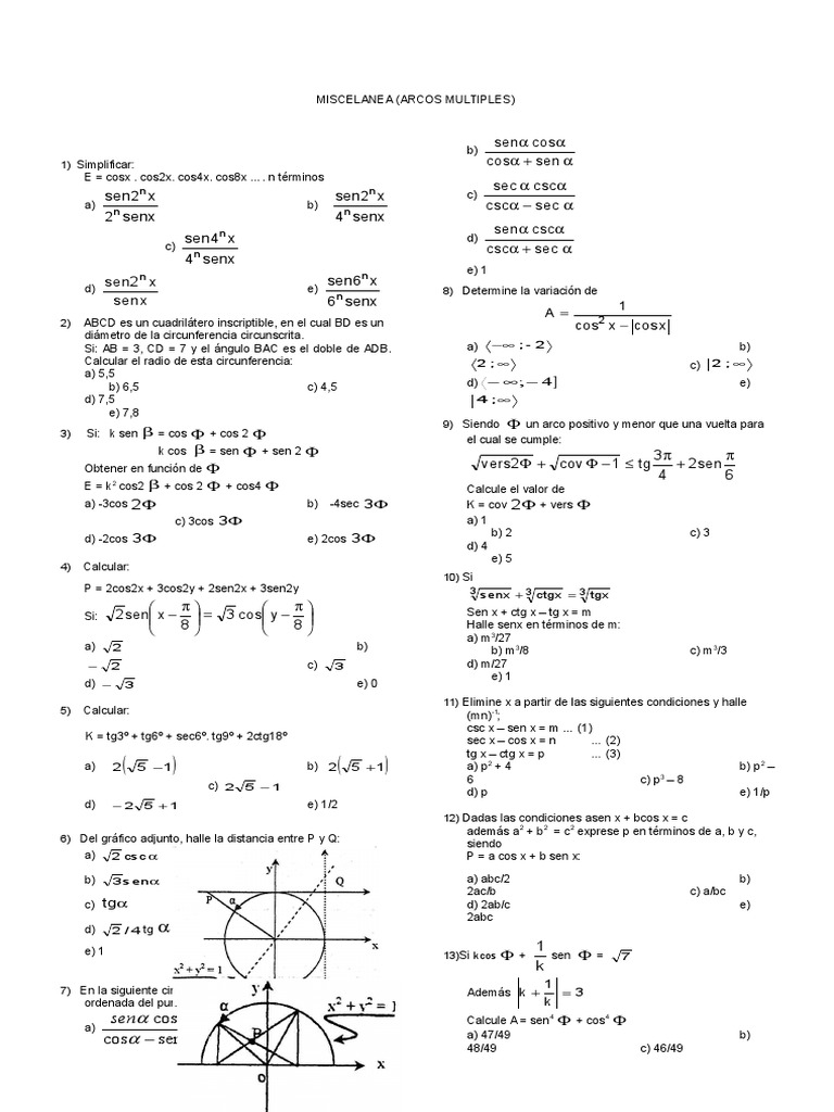 Arcos Multiples | PDF | Geometría del plano euclidiano | Trigonometría