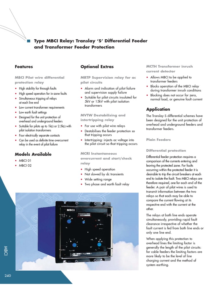 Pilot Wire Protection PDF | PDF | Relay | Transformer