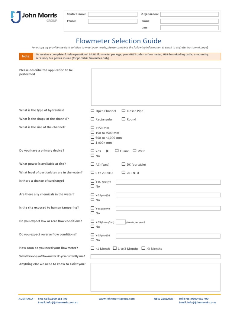 Flowmeter Selection Guide | PDF