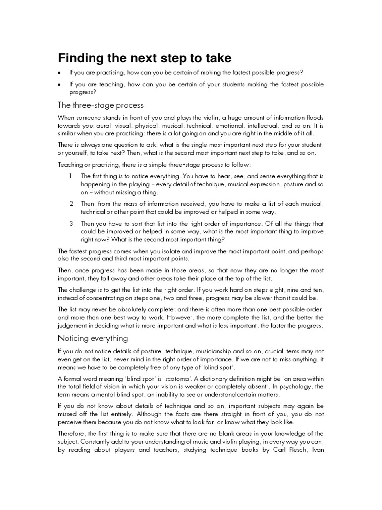 Finding The Next Step | PDF