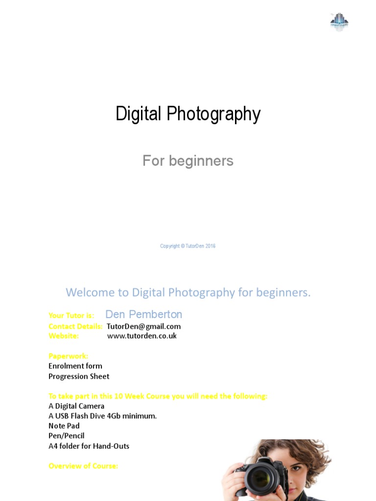 Digital Photography: For Beginners | PDF | Camera | Digital Camera