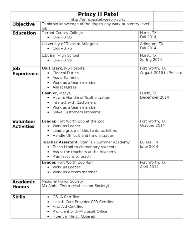 Princy Patel Resume | PDF