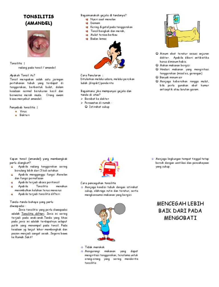 Leaflet Tonsilitis | PDF