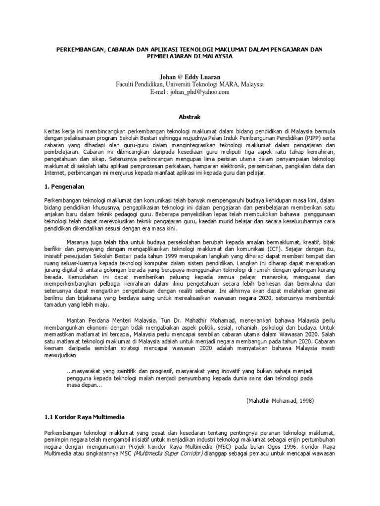 Cabaran Ict PDF | PDF | Komputer