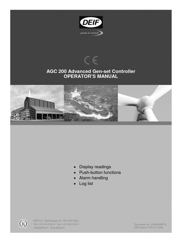 AGC 200 Operator's Manual Overview | PDF | Mains Electricity | Light ...
