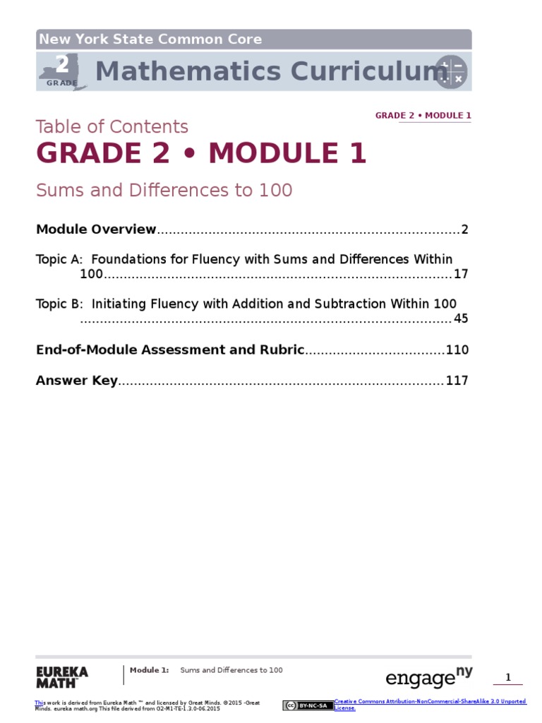 Math g2 m1 Module Overview | PDF | Common Core State Standards ...