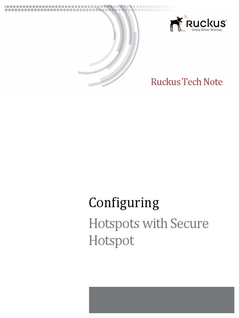 Wifi Ruckus R700 Secure - Hotspot - Configuration PDF | PDF | Wireless ...