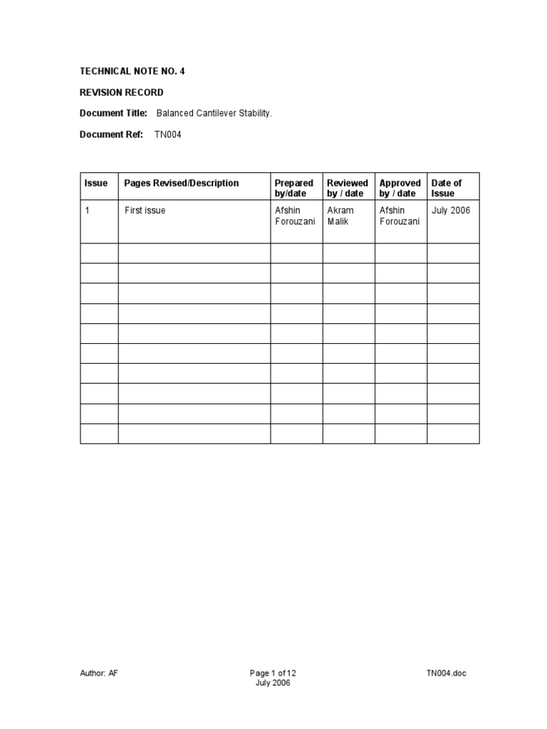 Balanced Cantilever Stability | PDF | Structural Load | Prestressed ...