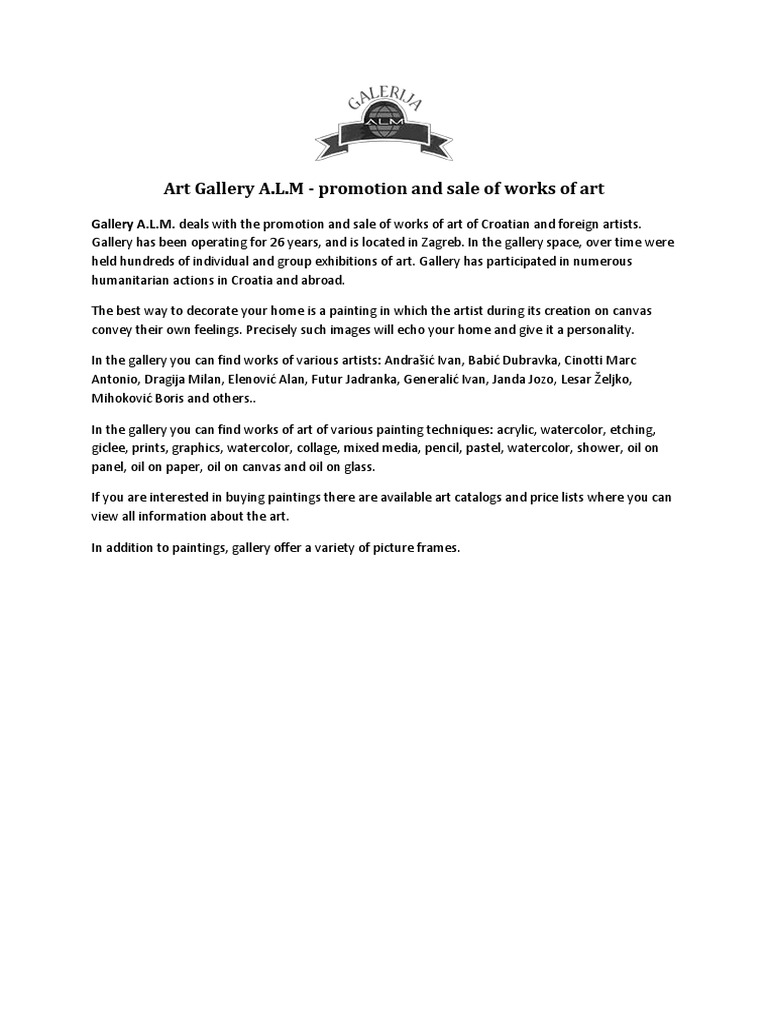 ALM Art Gallery | PDF