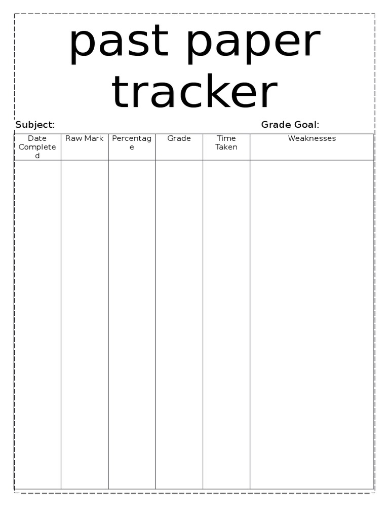 Past Paper Tracker | PDF | Computers