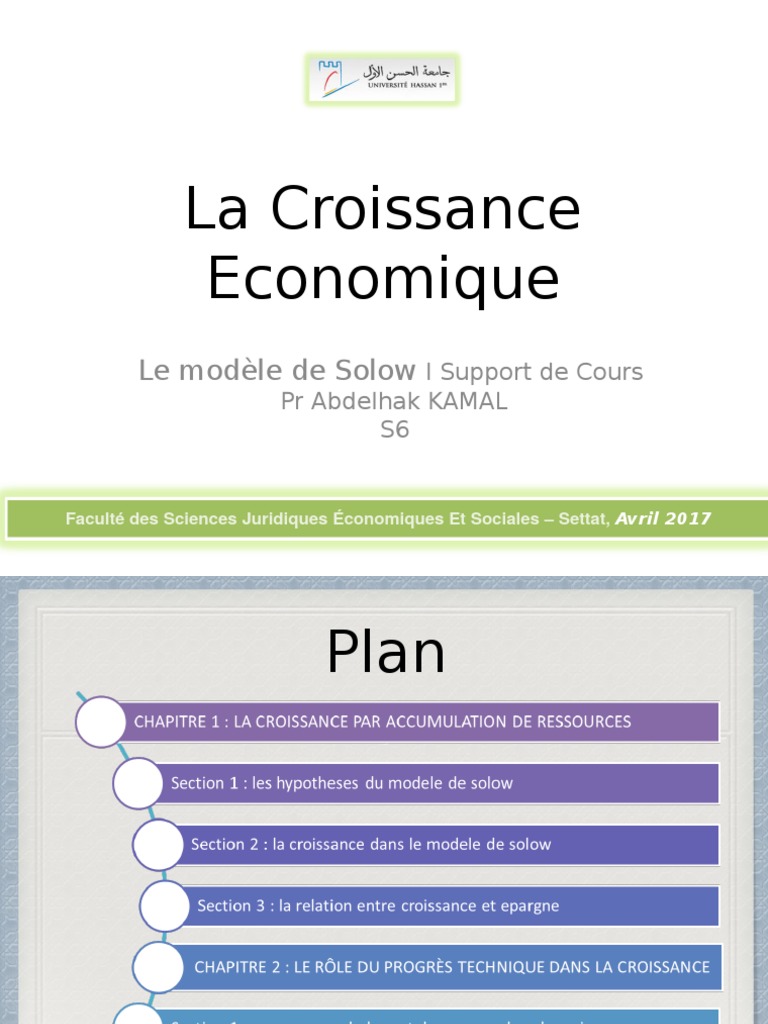 Modèle de Solow : Croissance Économique | PDF | Croissance économique ...
