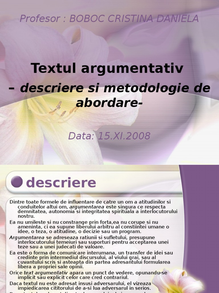 Textul Argumentativ | PDF