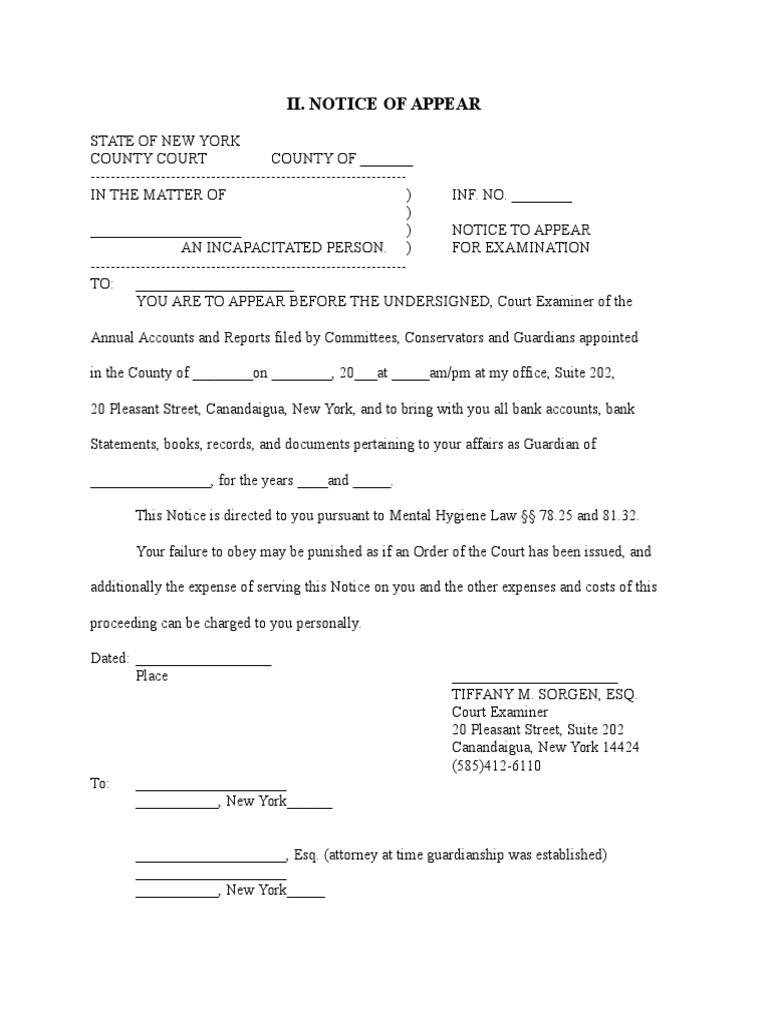 Notice To Appear | PDF