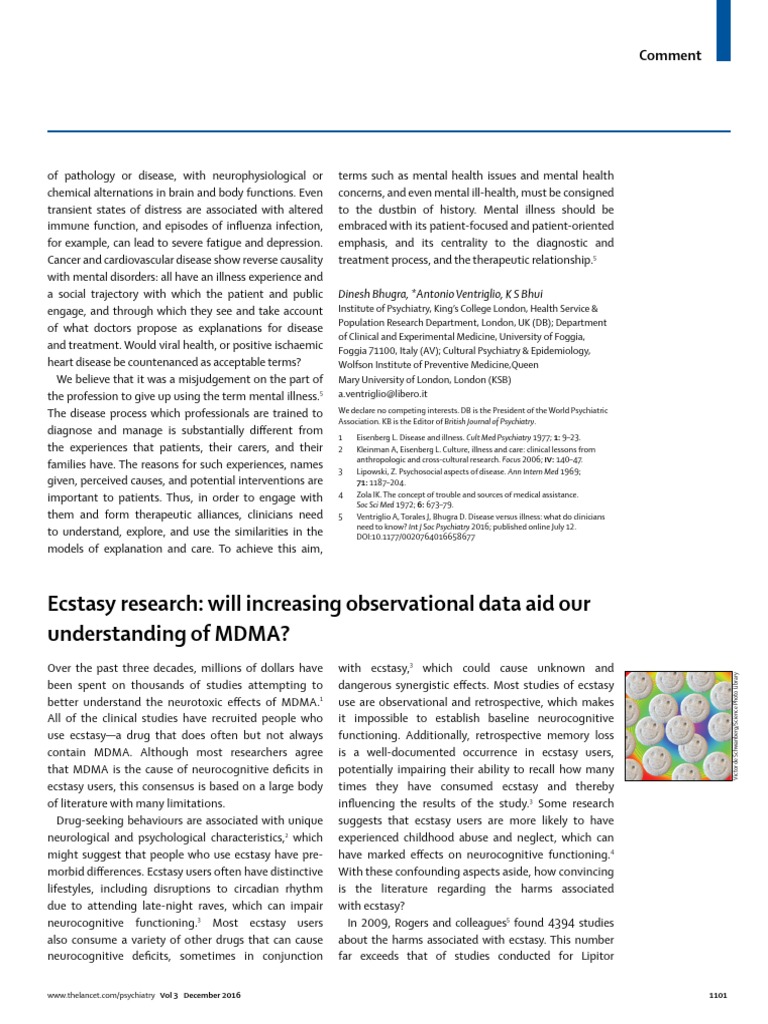 Ecstasy Research: Will Increasing Observational Data Aid Our ...