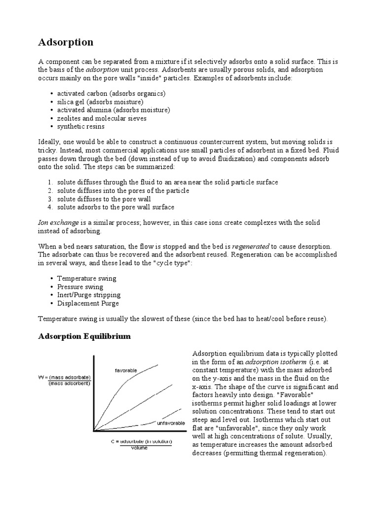 RMP Lecture Notes | PDF | Adsorption | Chemical Engineering