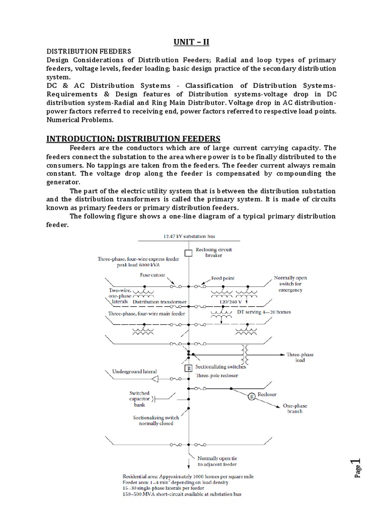 Unit Ii | PDF | Electric Power Distribution | Electrical Substation