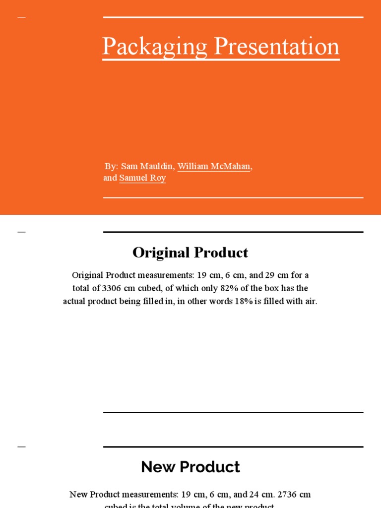 Packaging Presentation | PDF
