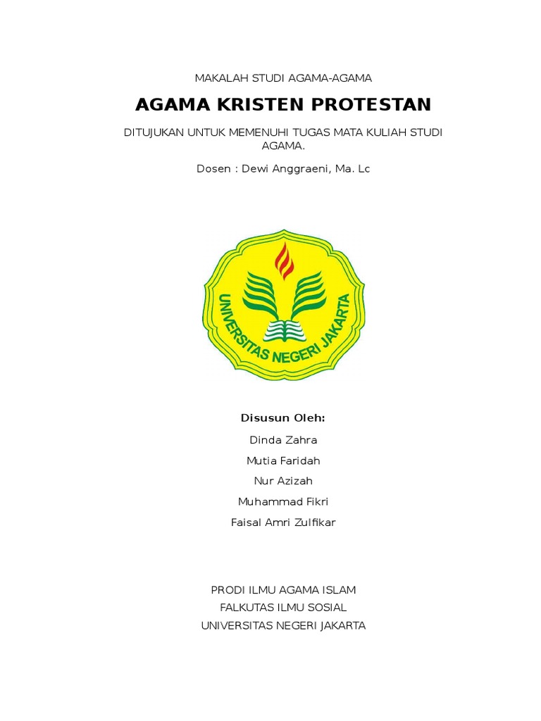Studi Agama Kristen Protestan | PDF | Filsafat | Agama & Spiritualitas
