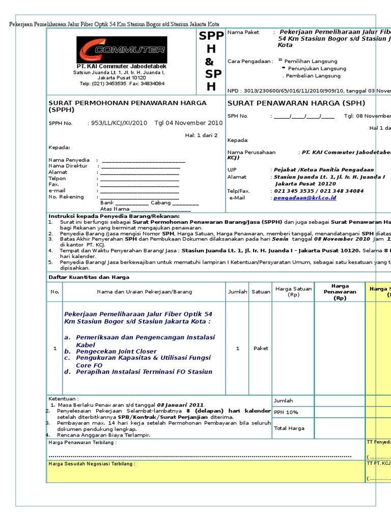 SPPH Pemeliharaan Jalur Optik | PDF