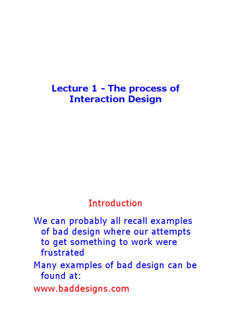 L1 The Process | PDF | Human–Computer Interaction | Usability