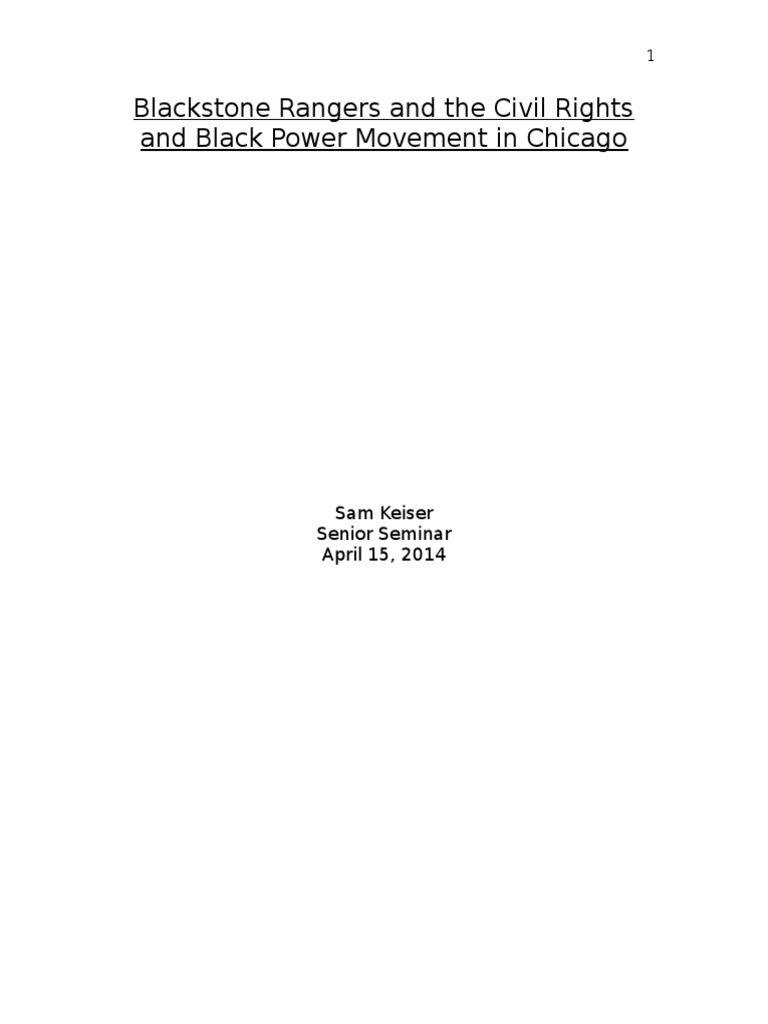 Blackstone Rangers and The Civil Rights and Black Power Movement in ...