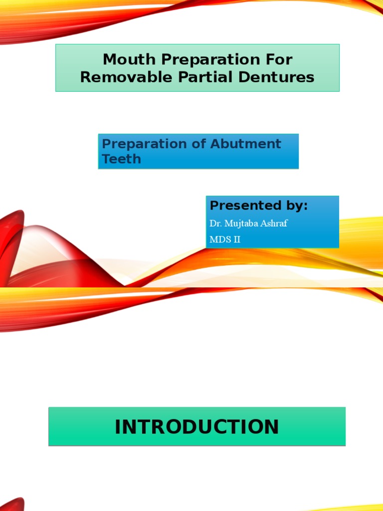 Mouth Preparation for Partial Dentures | PDF | Dentures | Tooth