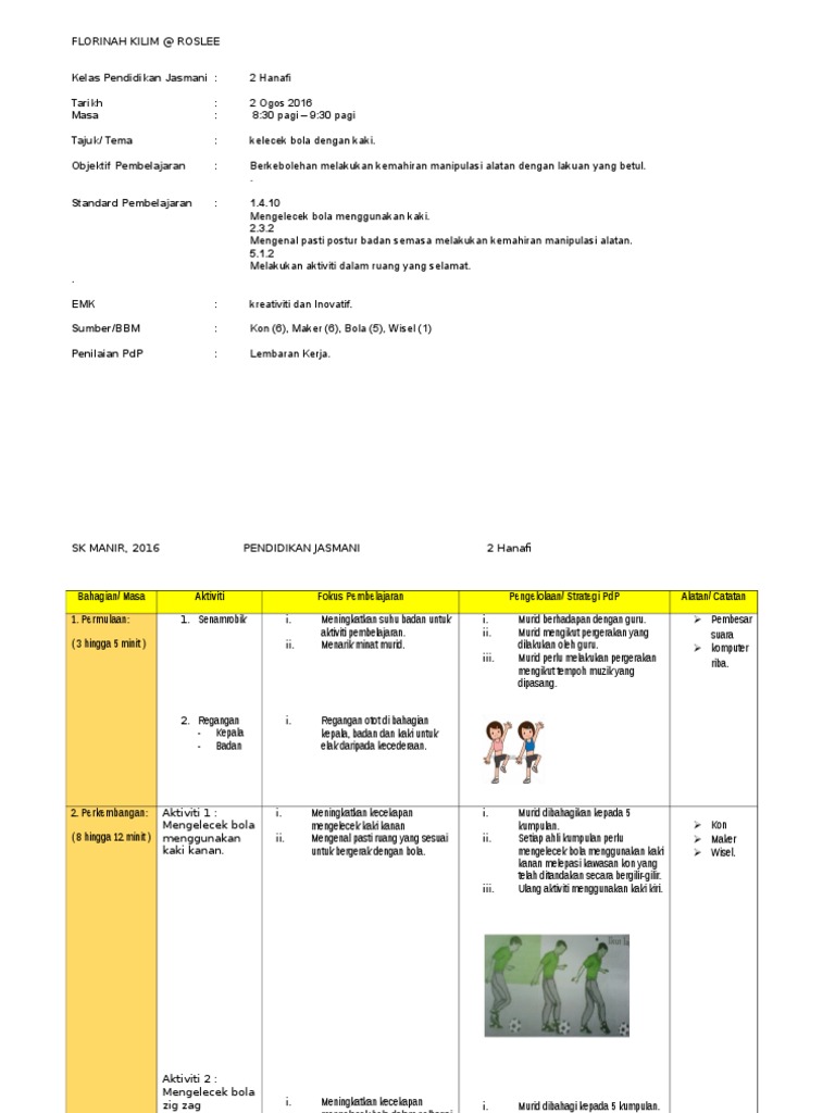 RPH PJ THN 2 (2a) - Kelecek Bola | PDF