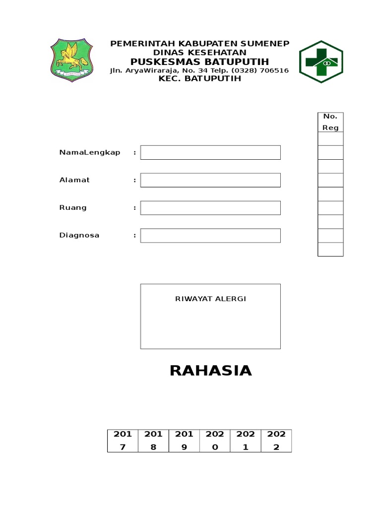 Format Rawat Inap Puskesmas Batuputih | PDF
