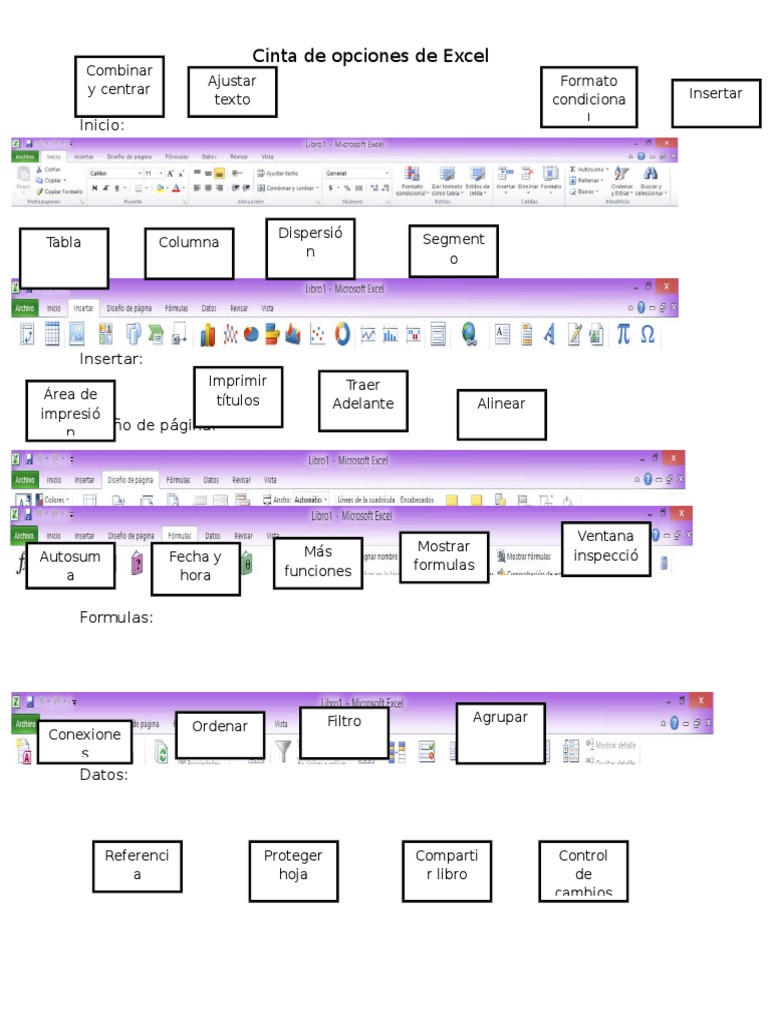 Cinta de Opciones en Excel: Guía Completa | PDF
