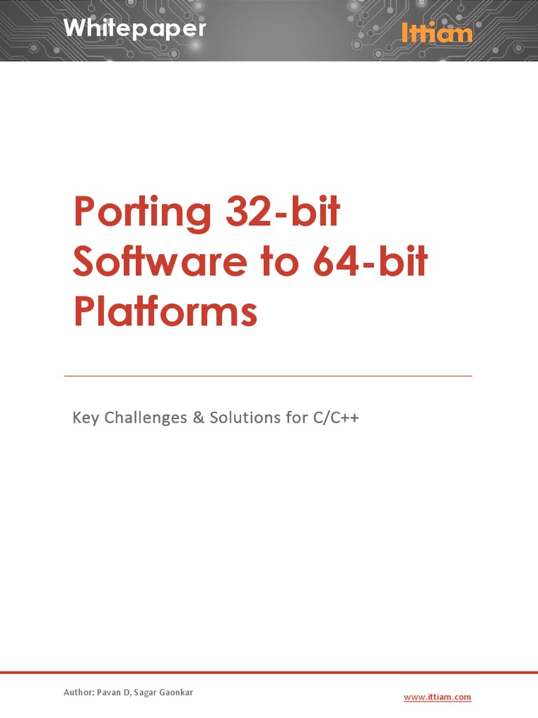 WP012 64bit Software Porting | PDF | 64 Bit Computing | Integer (Computer Science)