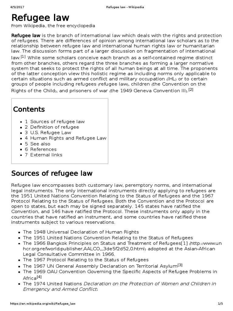 Refugee Law