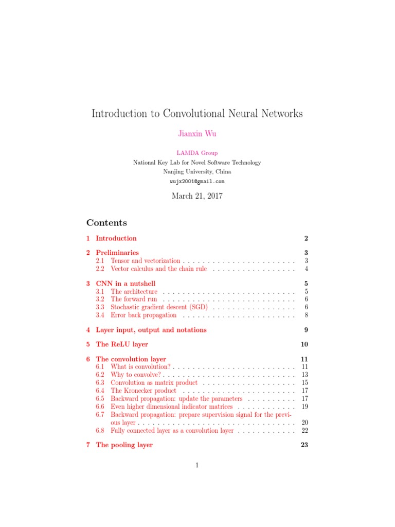 Convolutional Neural Networks | PDF | Tensor | Matrix (Mathematics)