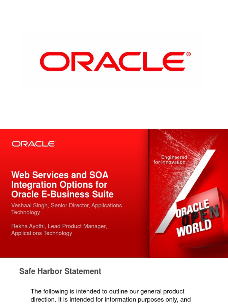 Oracle EBS SOA Perfect Presentation ISG | Application Programming ...