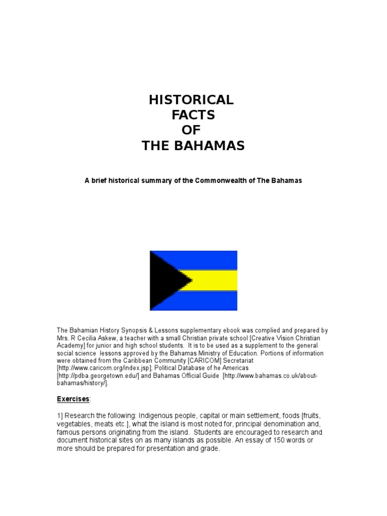 Historical Overview of The Bahamas | PDF | The Bahamas | Nassau