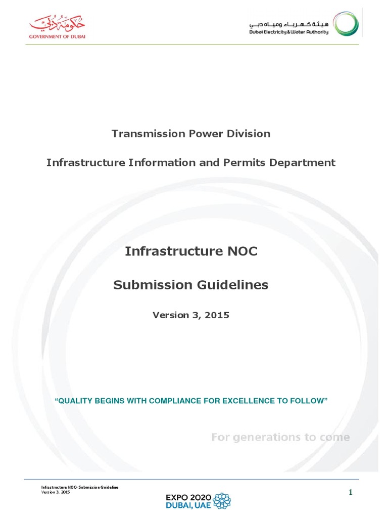 NOC Submission Guidelines Version 3 2015 | PDF | Road | Electric Power ...